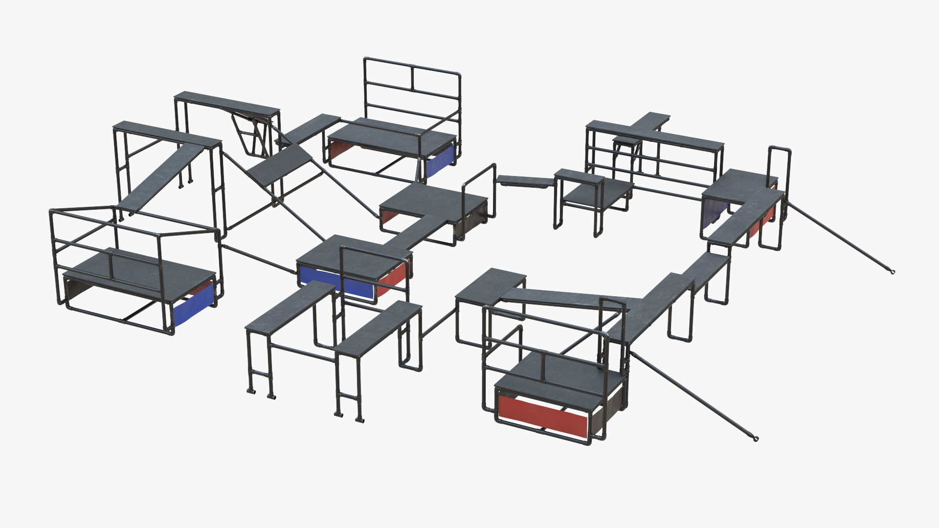 Parkour Obstacle Course 3D Model - TurboSquid 2371691