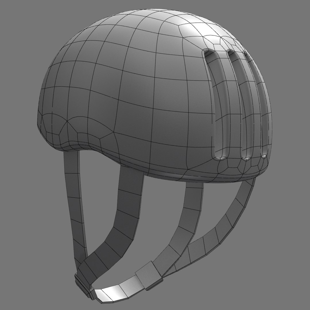 Realistic Bicycle Helmet 3d Model