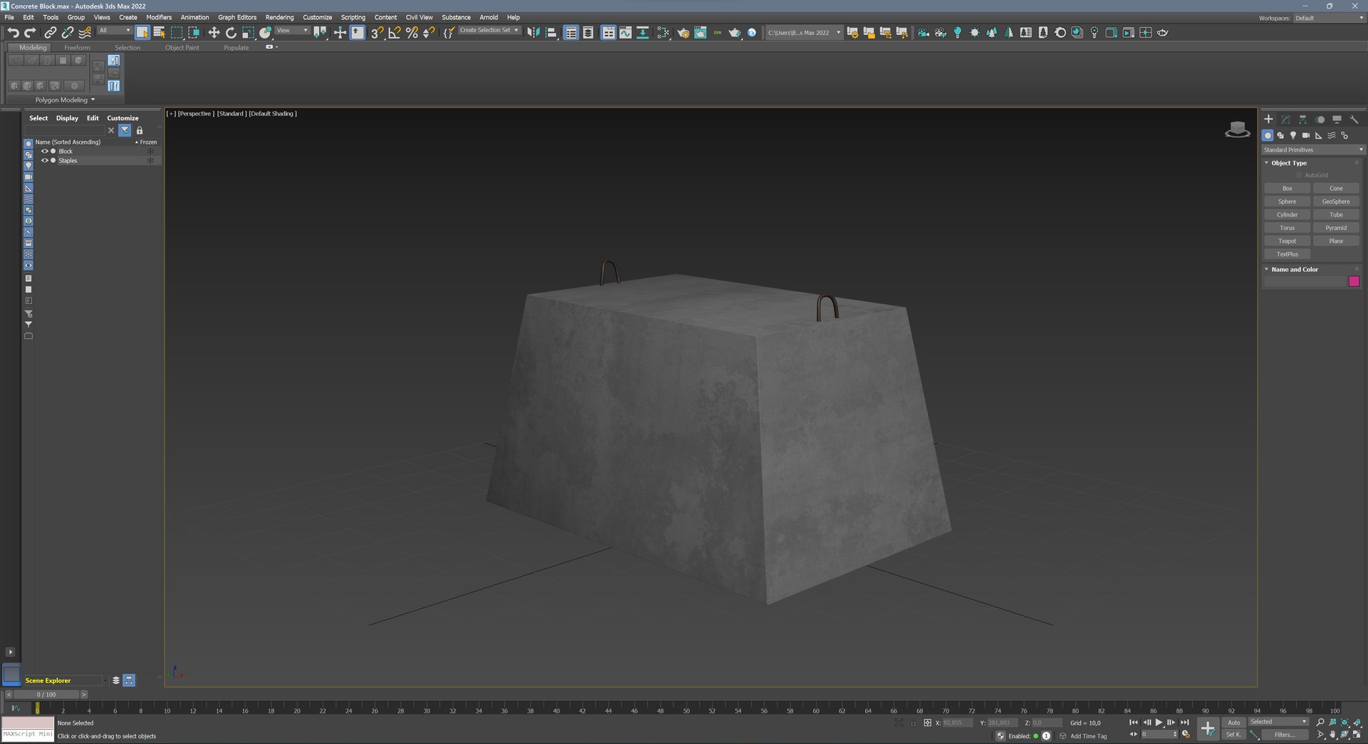 3D Concrete Block Model - TurboSquid 2292985