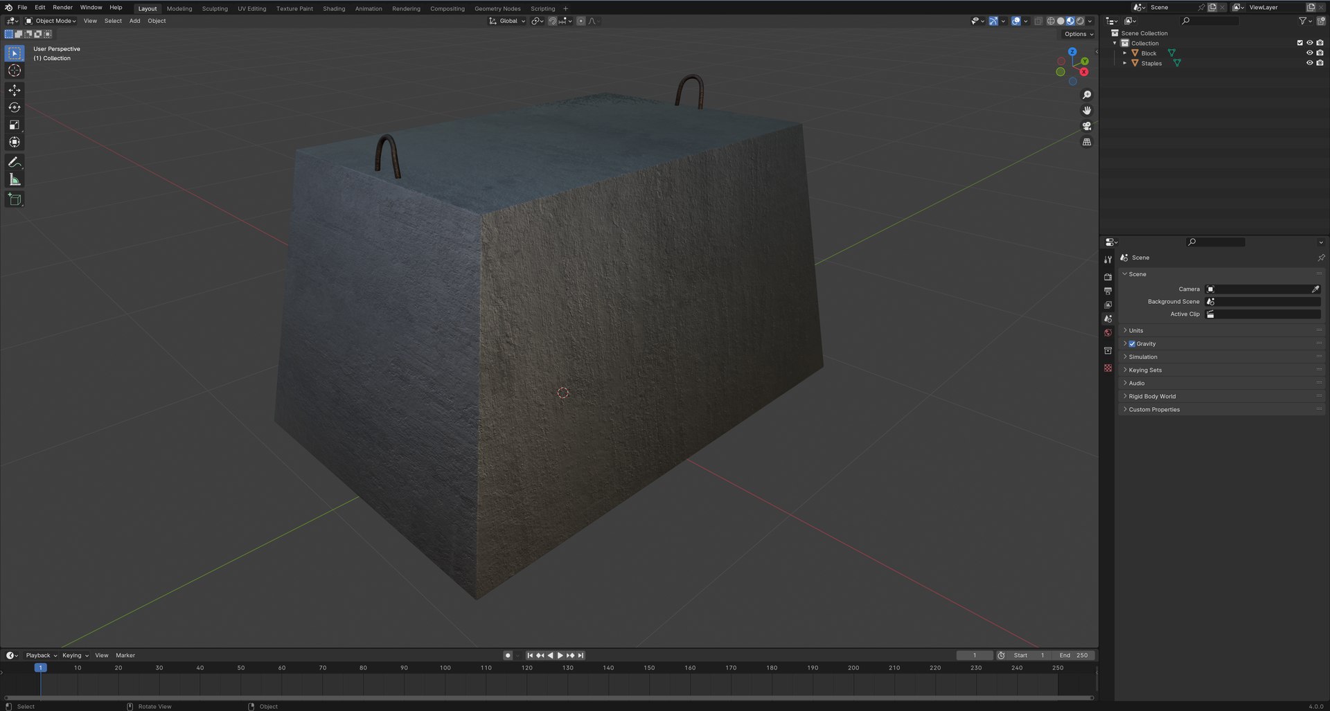 3D Concrete Block Model - TurboSquid 2292985