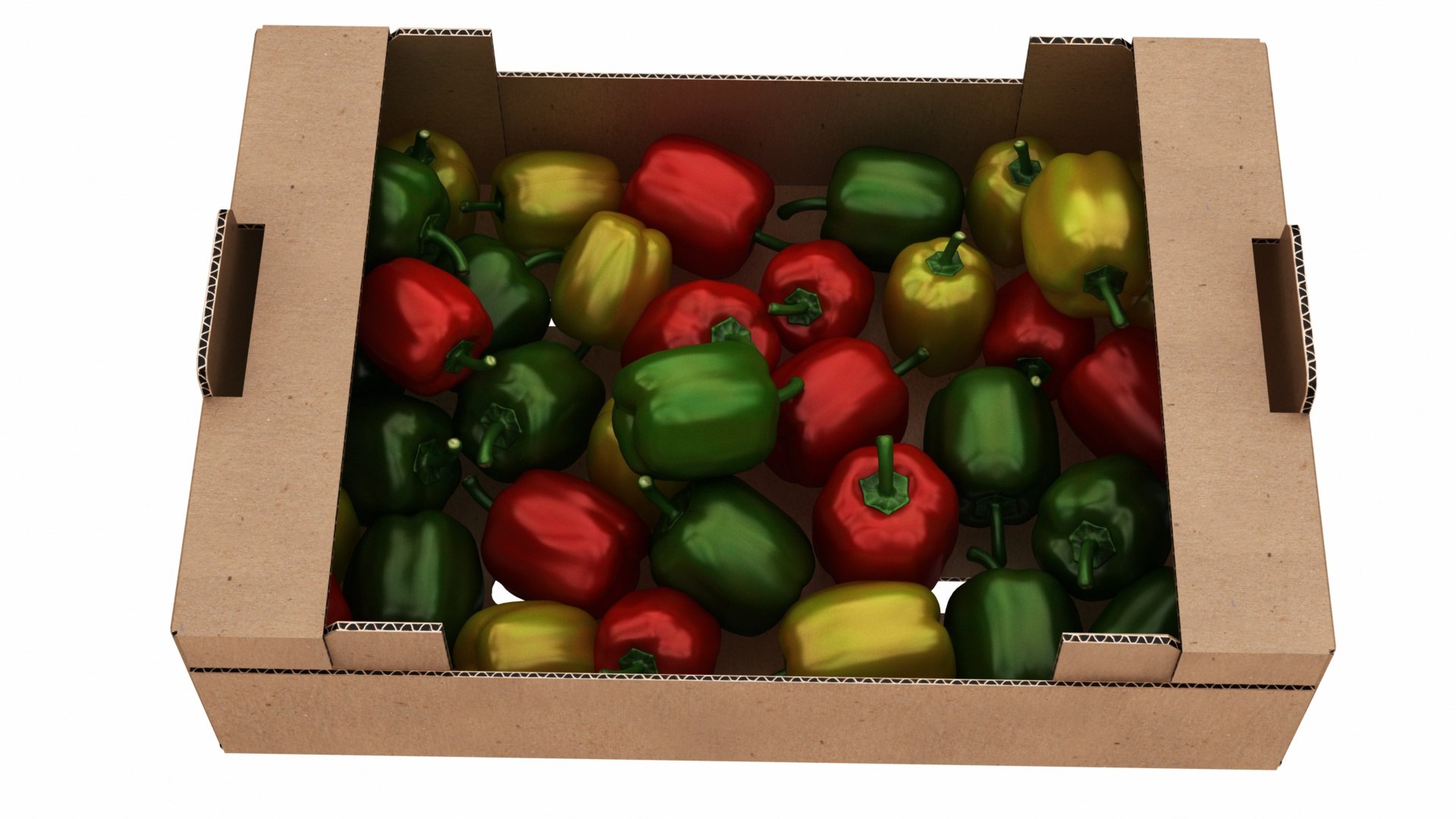 Fruit Cardboard Box Withs Model - TurboSquid 1540933