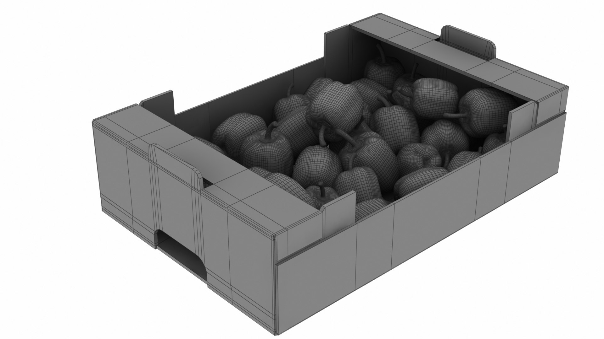 Fruit Cardboard Box Withs Model - TurboSquid 1540933