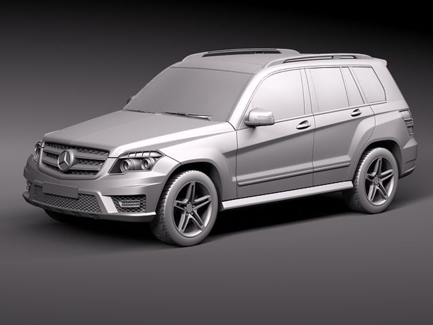 mercedes glk amg suv 3d c4d