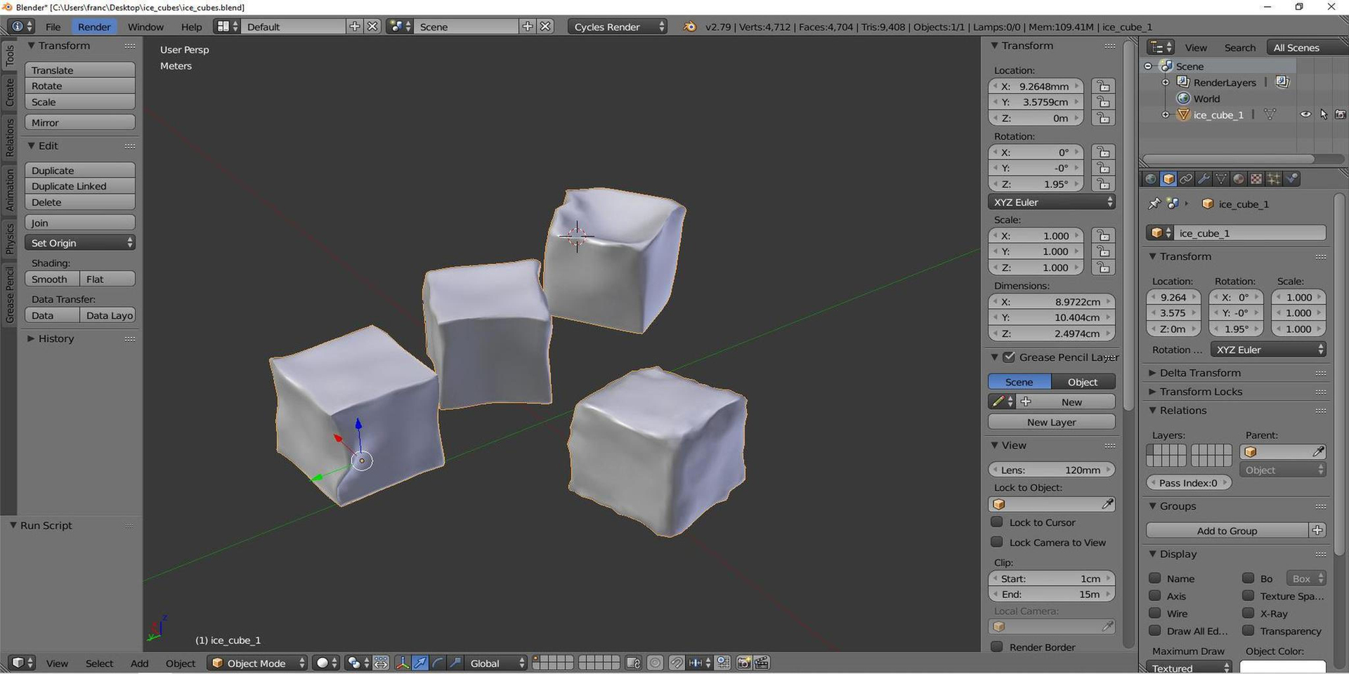 3D ice cubes - TurboSquid 1584237