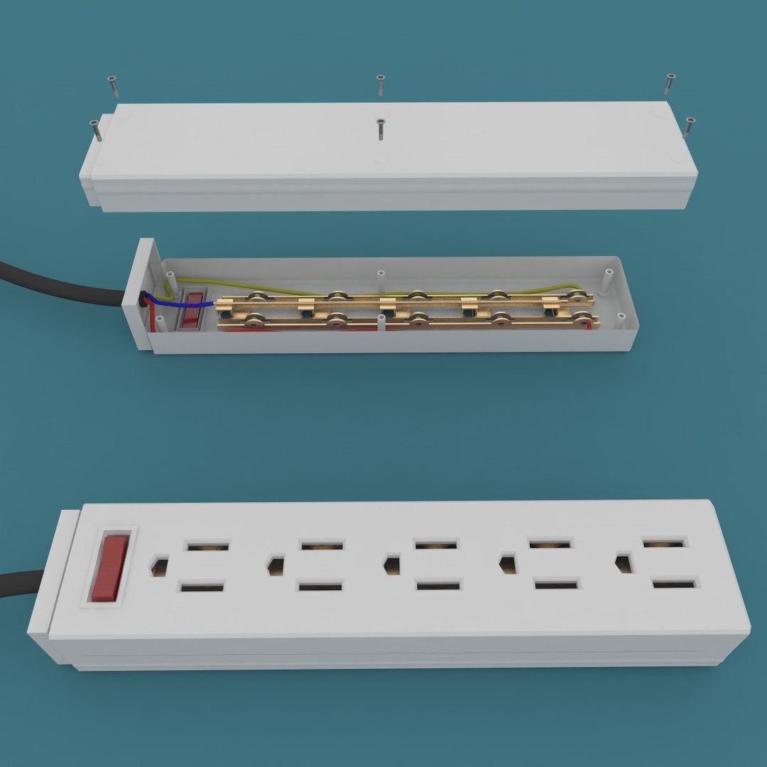 3D Plug Multiplug Model - TurboSquid 1325966
