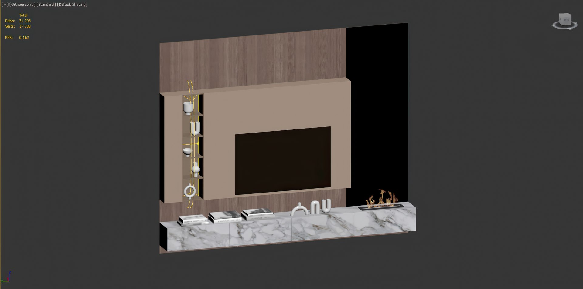 3D WALL TV SET 3 Model - TurboSquid 1833905