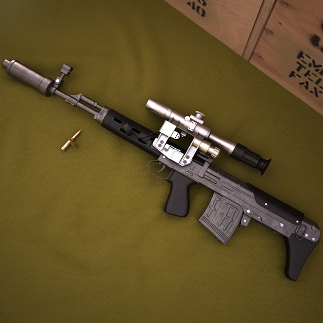 3D dragunov svu gun model - TurboSquid 1354306