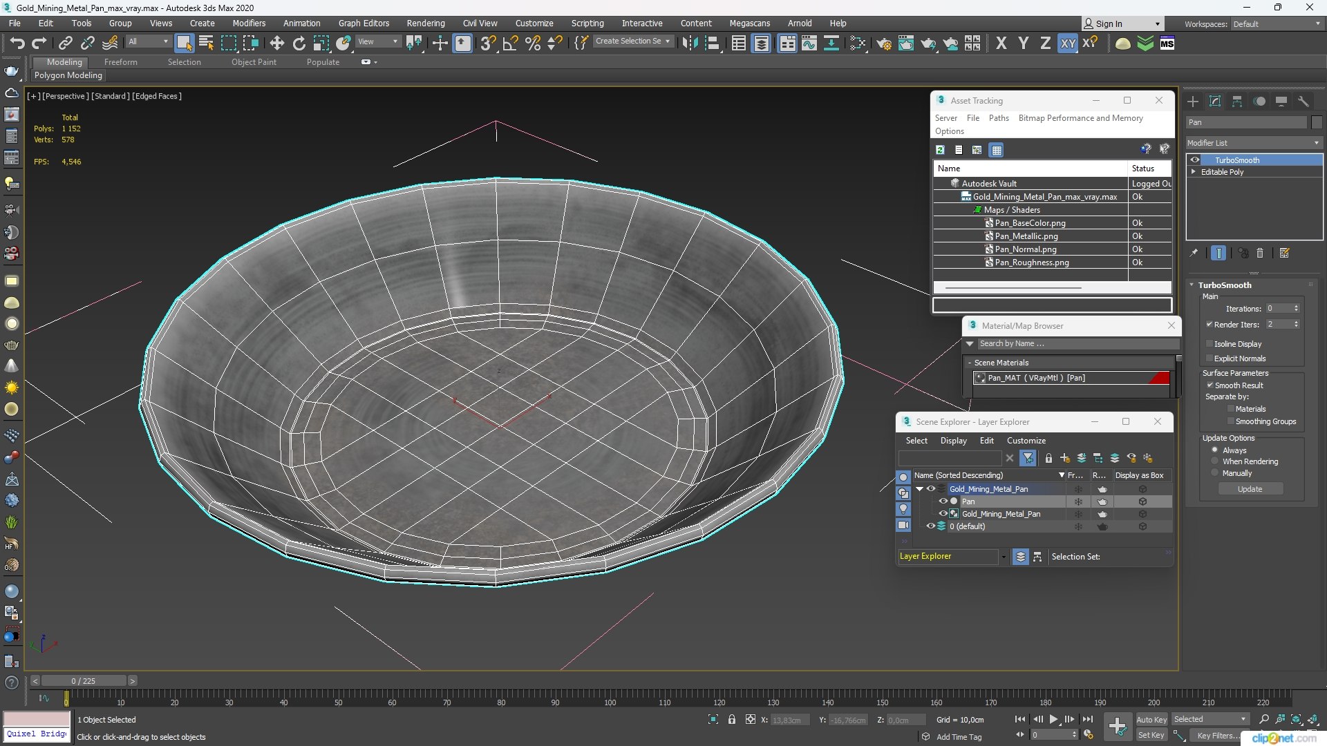 Gold Mining Metal Pan Model - TurboSquid 2309920
