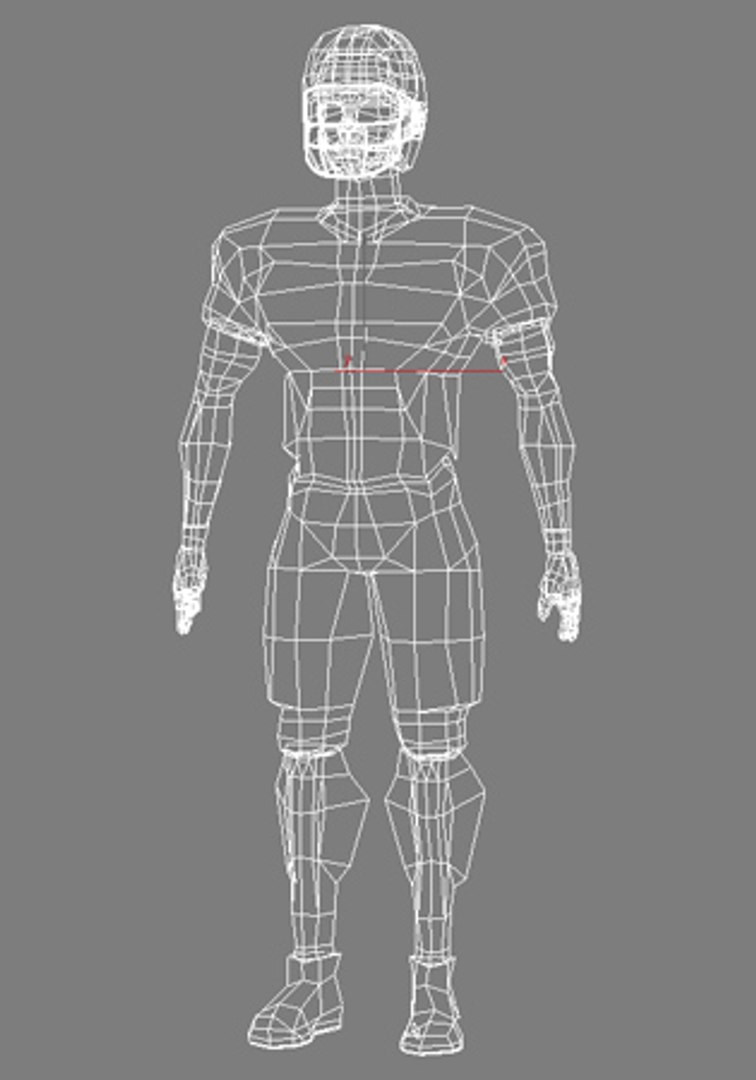 3d Football Player Model