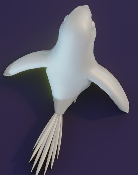 modelo 3d Modelo 3D de malla de base aparejada de loro Ara de dibujos ...