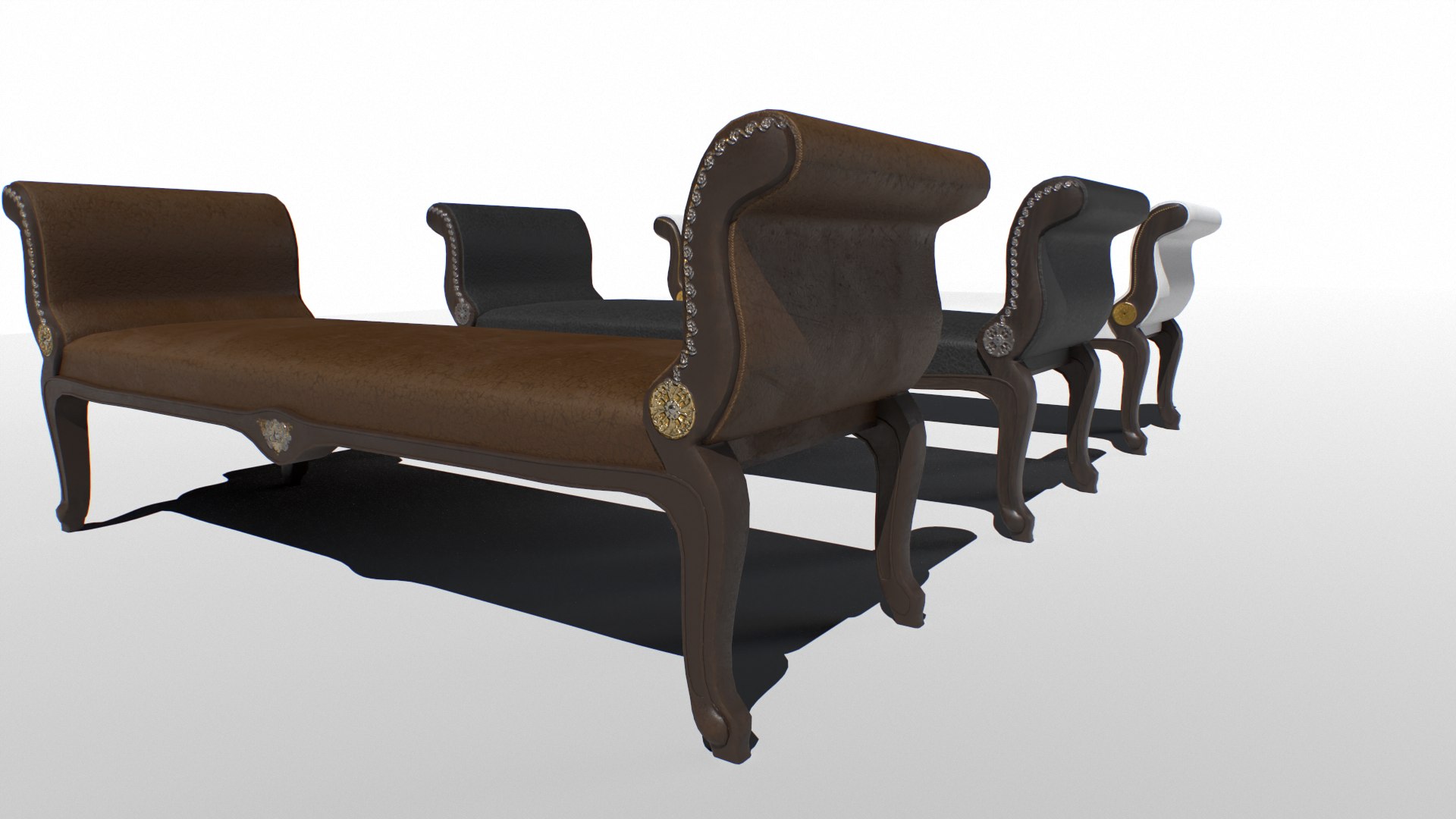 Vintage Bench Model - TurboSquid 2096095