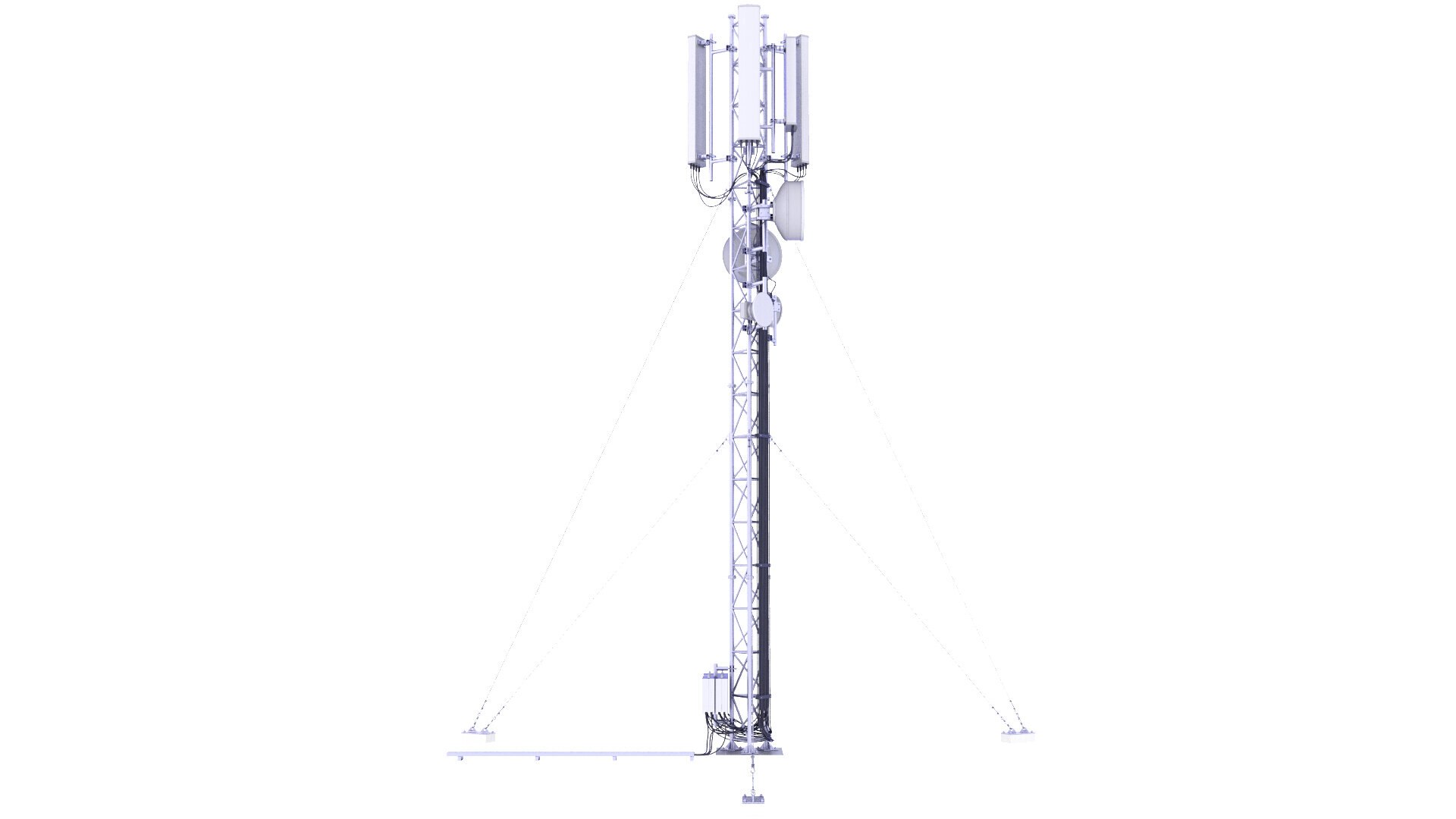 Cell Tower Station 11 And Base Station Box SET Model - TurboSquid 2399572