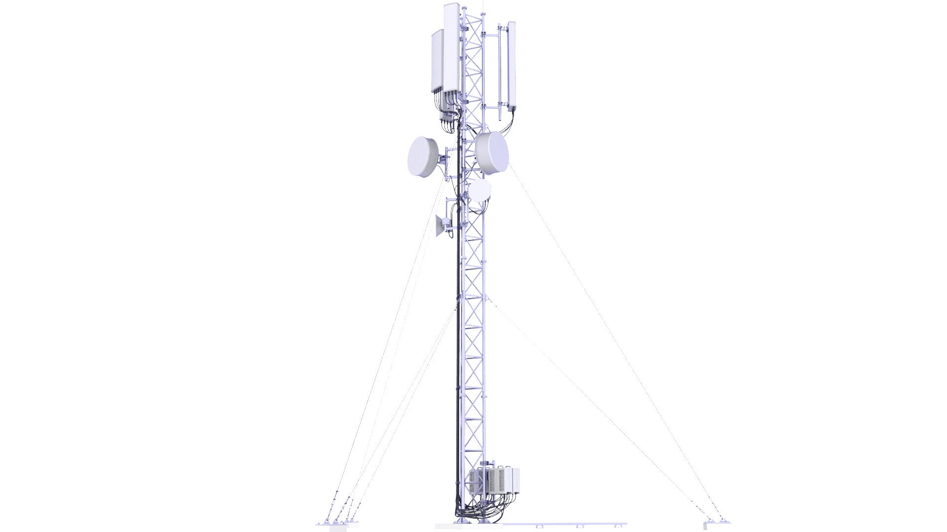 Cell Tower Station 11 And Base Station Box SET Model - TurboSquid 2399572