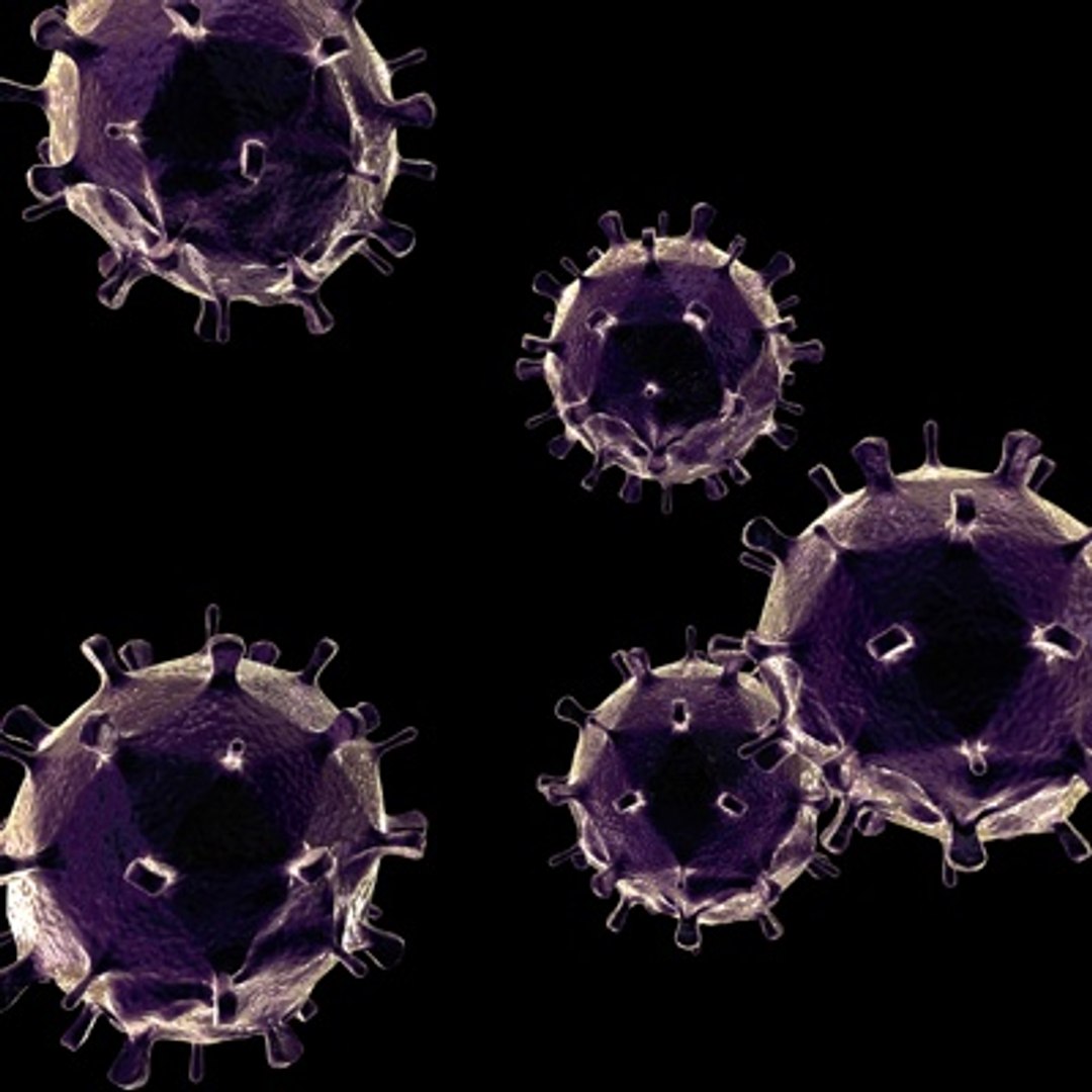 sars virus medical 3d model