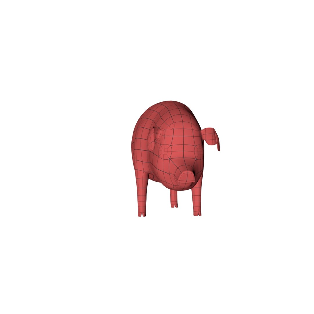 Base Mesh Pig 3d Model