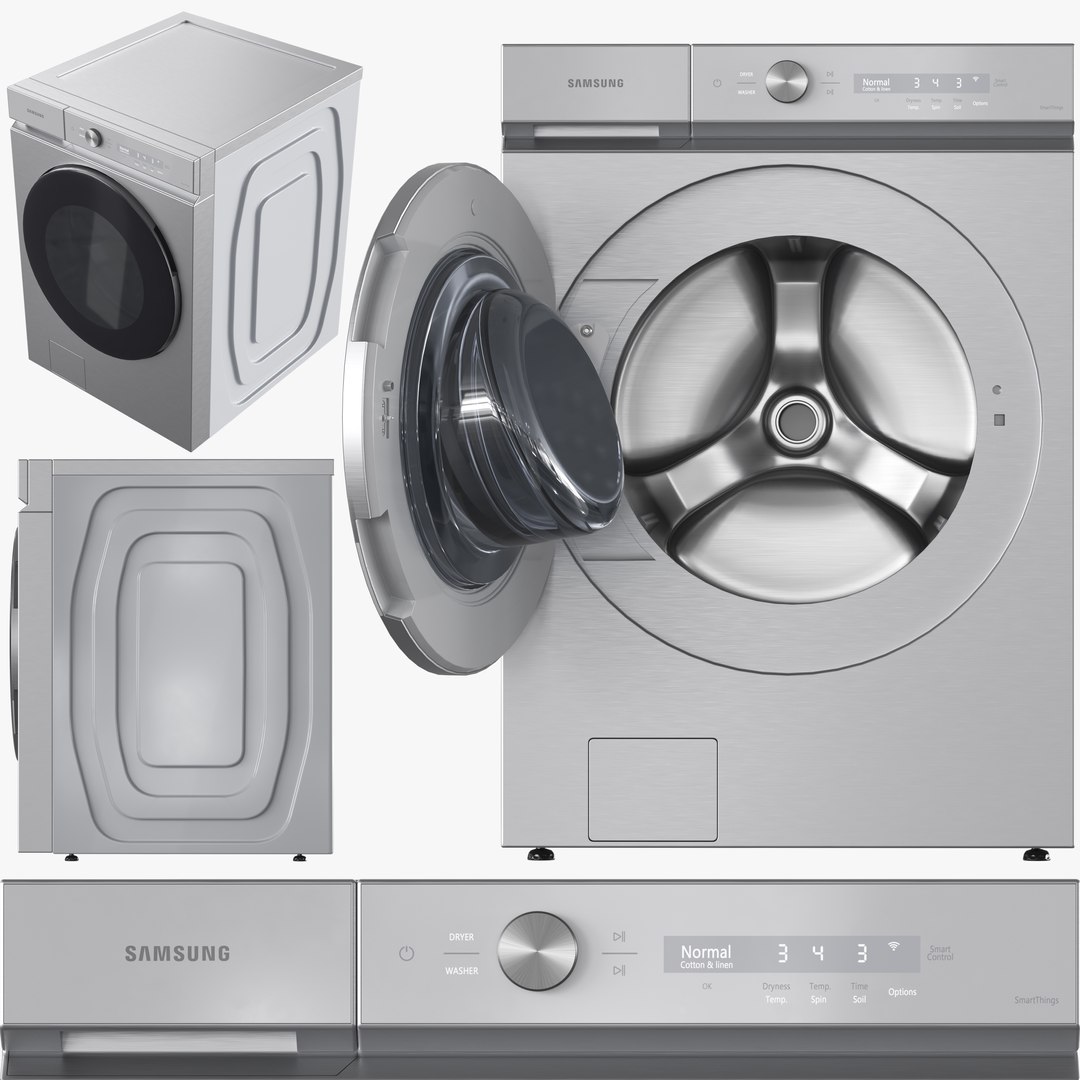 Samsung Washer And Dryer Set 01 3D Model - TurboSquid 1961178