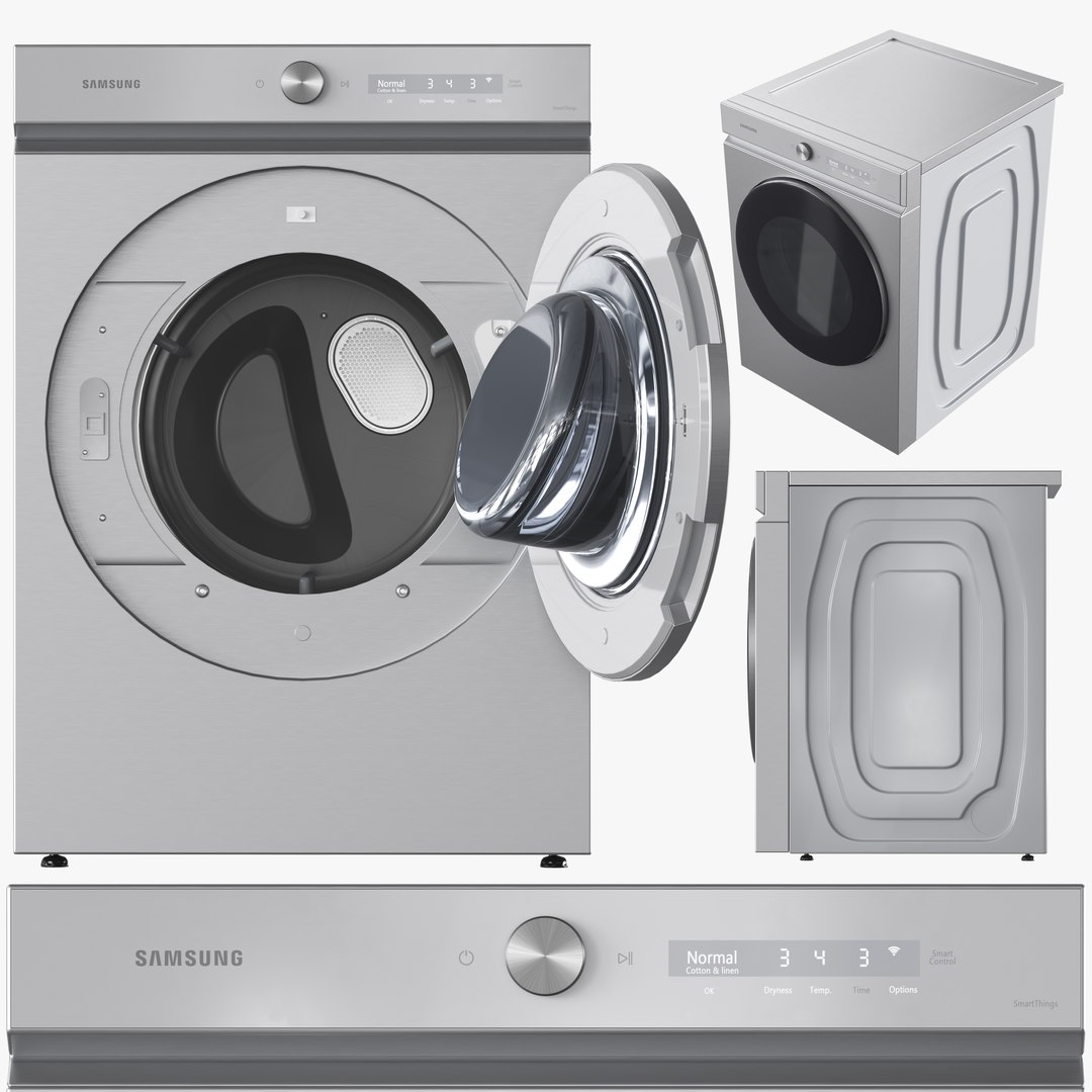 Samsung Washer And Dryer Set 01 3D Model - TurboSquid 1961178