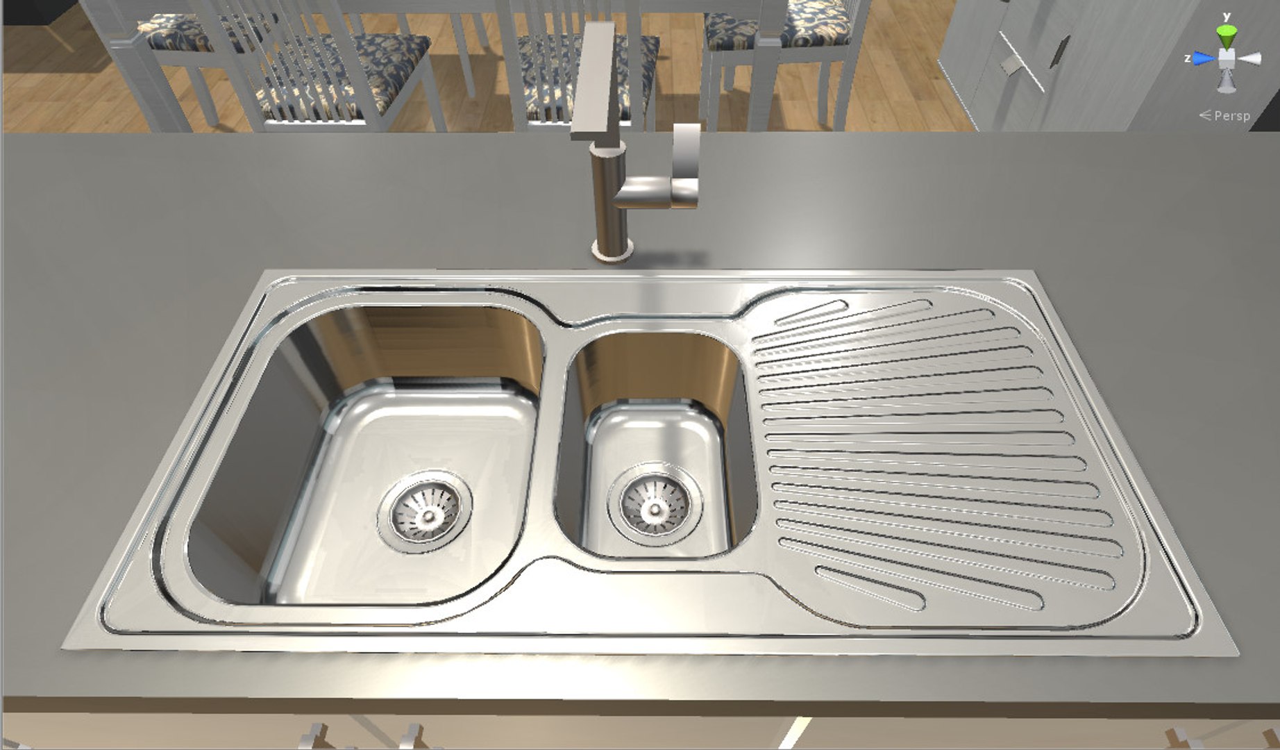 modern sink 3d model