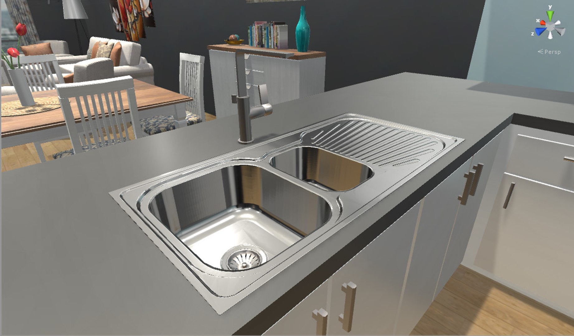 modern sink 3d model
