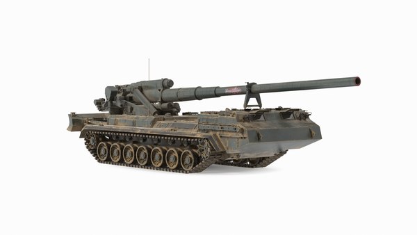 modelo 3d 2S7 Pion Artillería Pesada Autopropulsada Sucia - TurboSquid ...