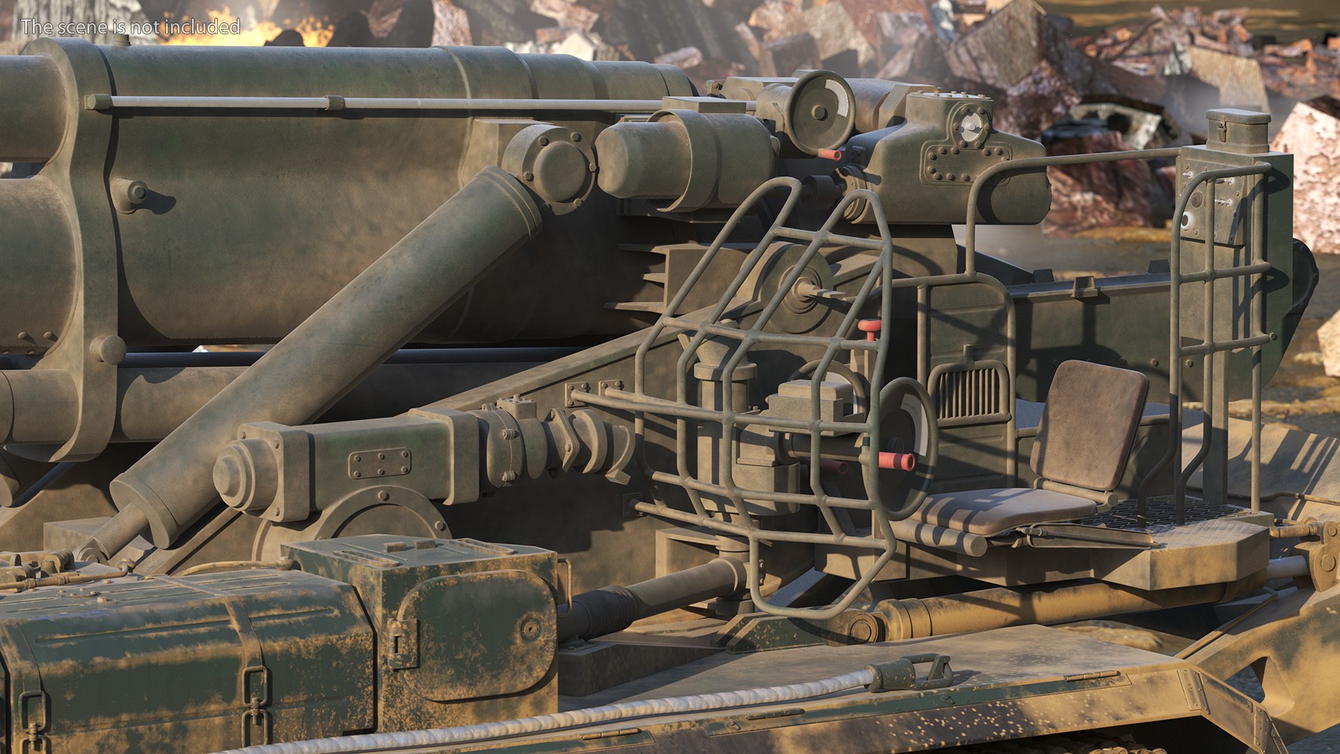 3D 2S7 Pion Self Propelled Heavy Artillery Dirty Model - TurboSquid 1942147