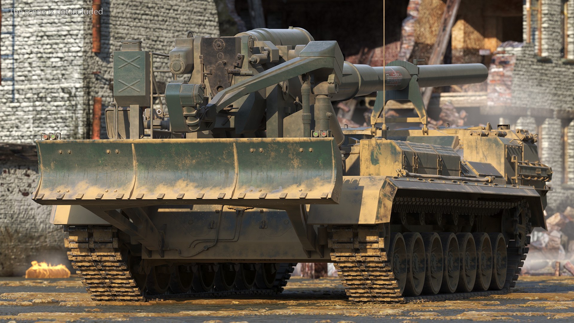 3D 2S7 Pion Self Propelled Heavy Artillery Dirty Model - TurboSquid 1942147