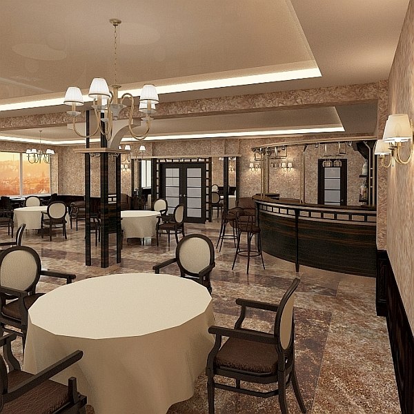 3d bar interior model