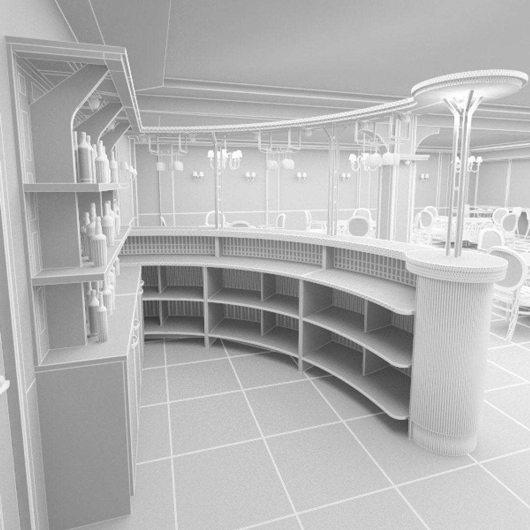 3d Bar Interior Model