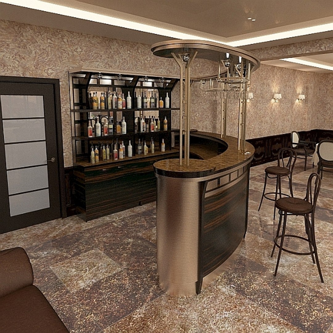 3d Bar Interior Model