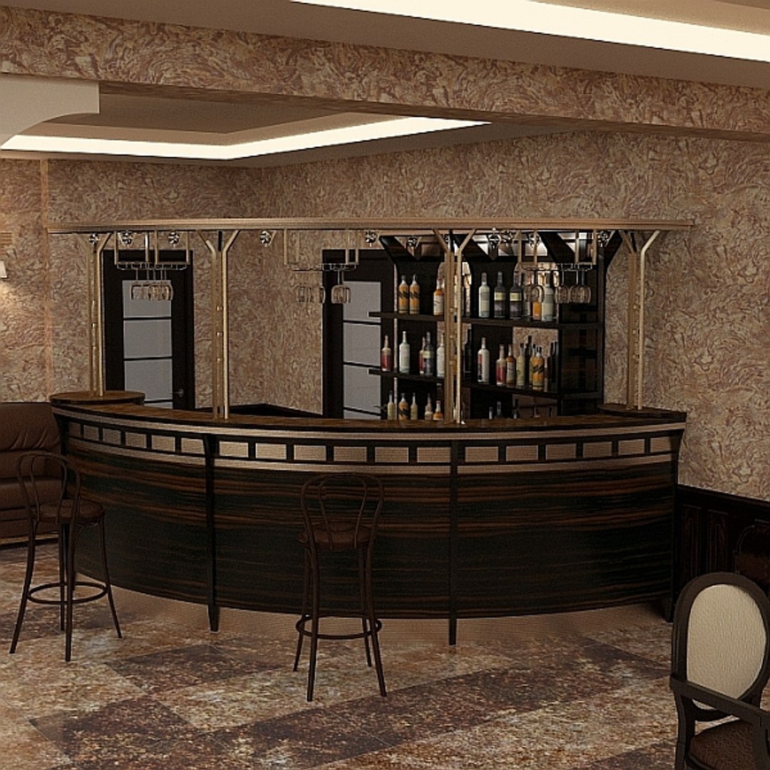 3d Bar Interior Model