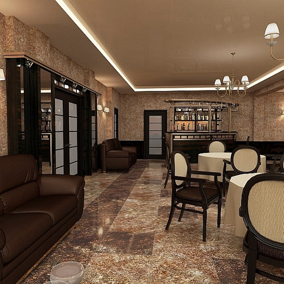 3d Bar Interior Model