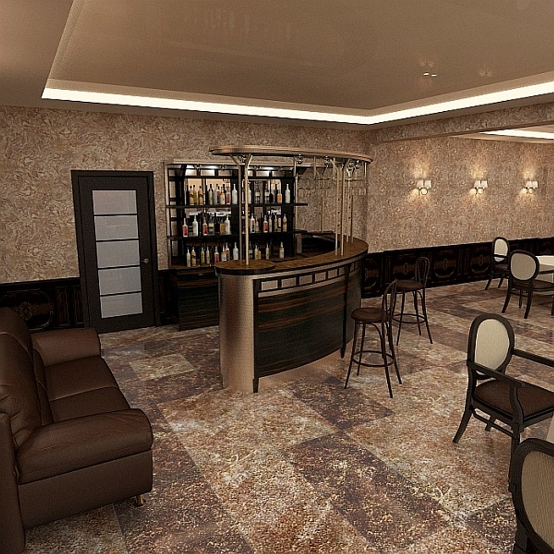 3d Bar Interior Model