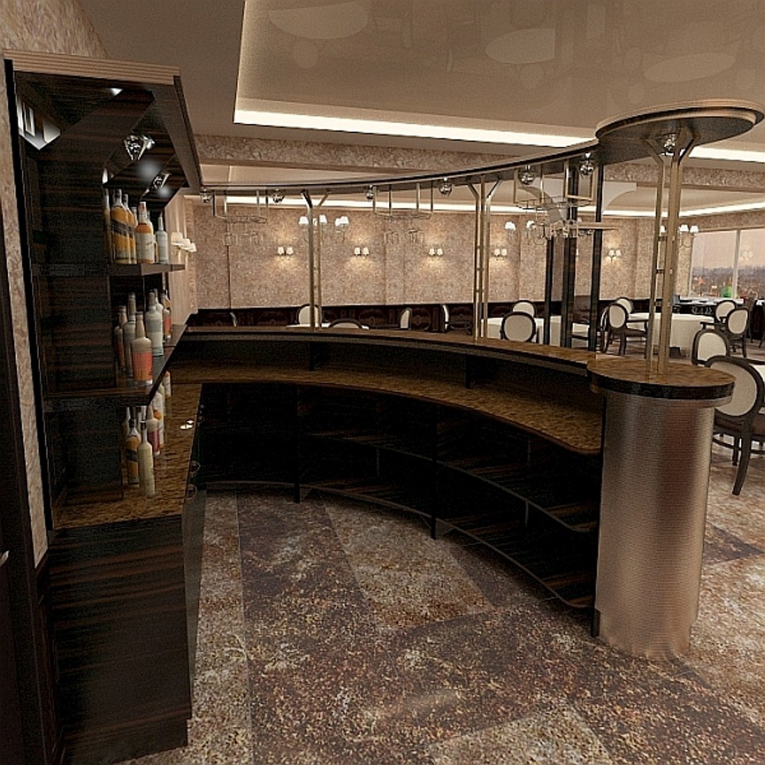 3d Bar Interior Model