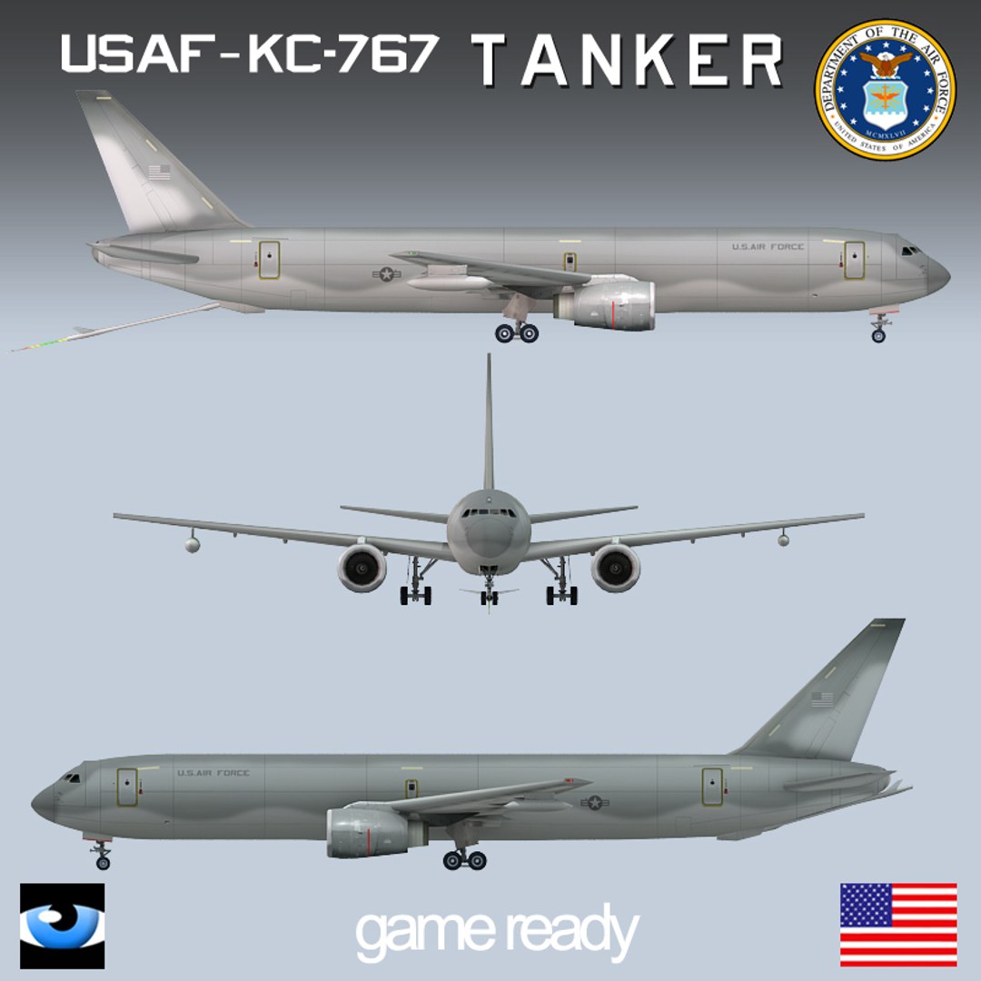 kc-767 usaf tanker 3d max