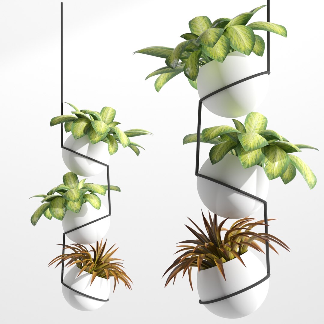 3D Hanging Metal Plant Pot Model - TurboSquid 1933977