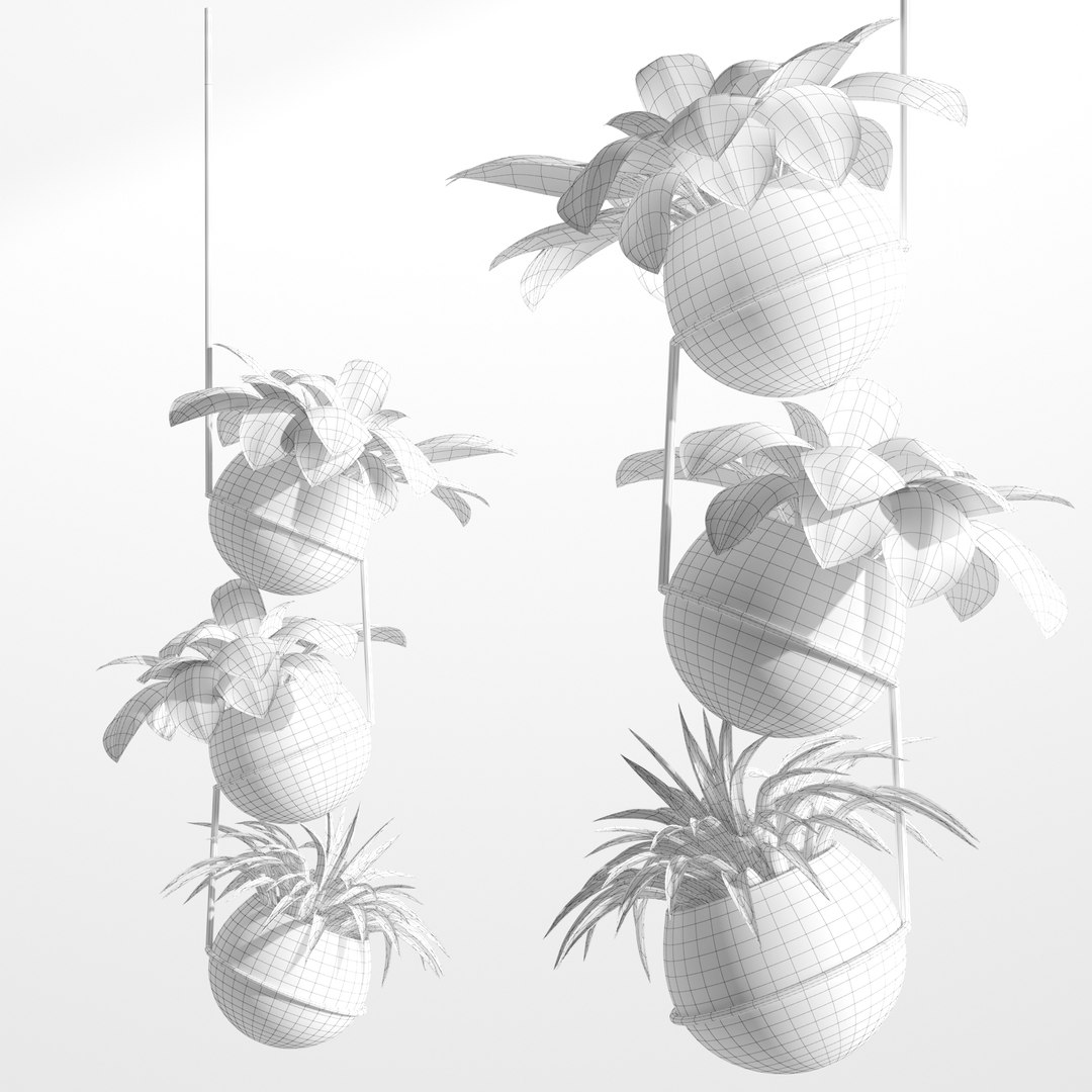 3D Hanging Metal Plant Pot Model - TurboSquid 1933977