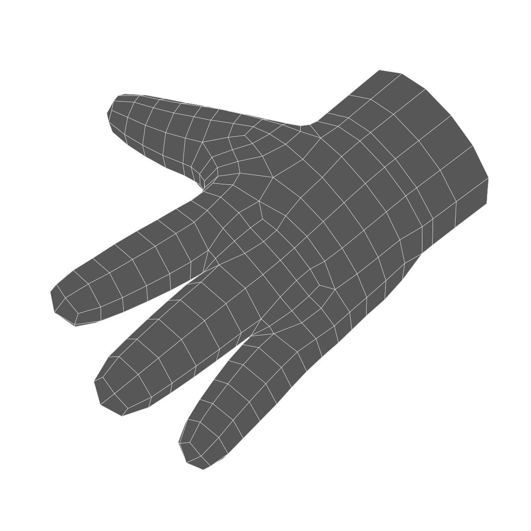 cartoon hand toon 3d model