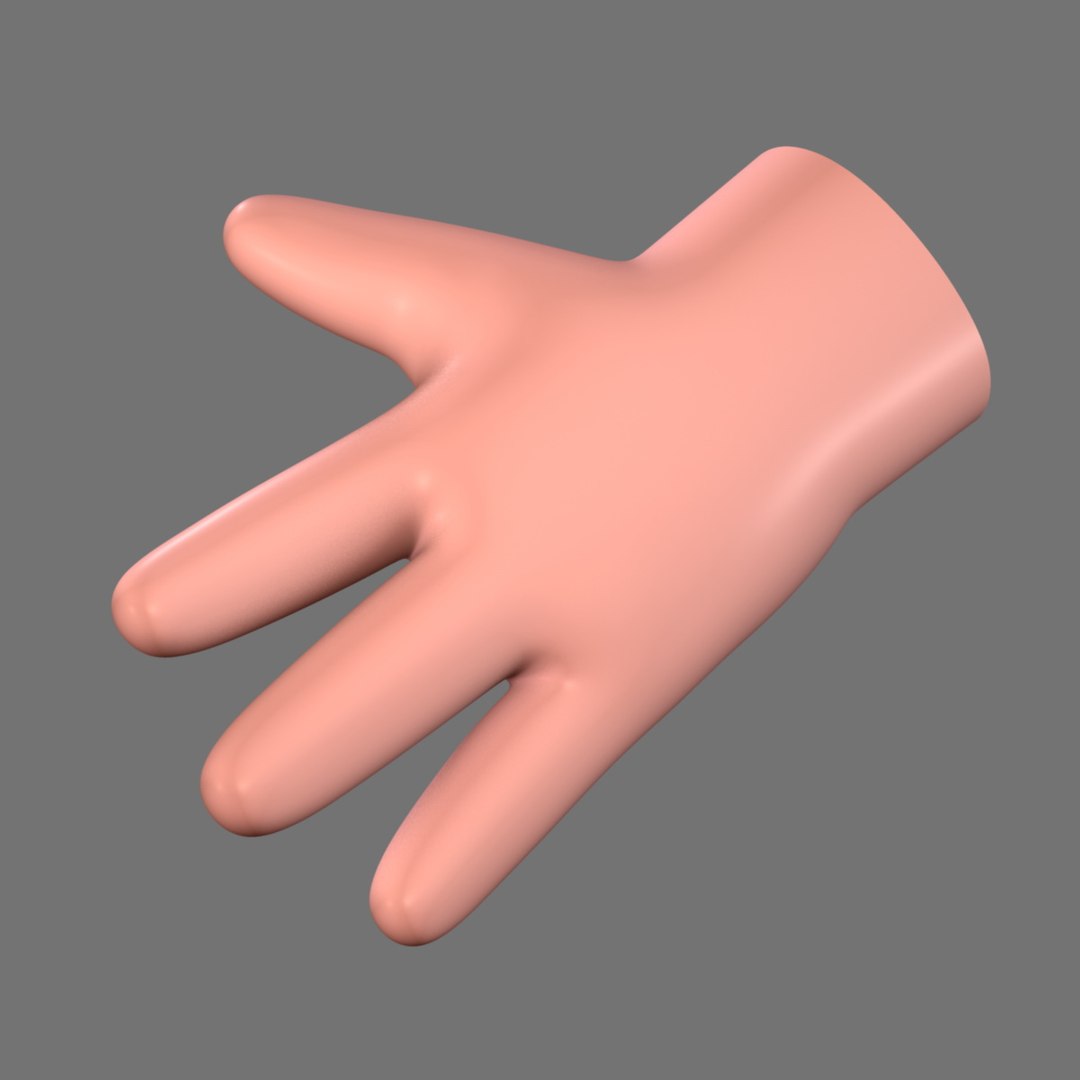 Cartoon Hand Toon 3d Model