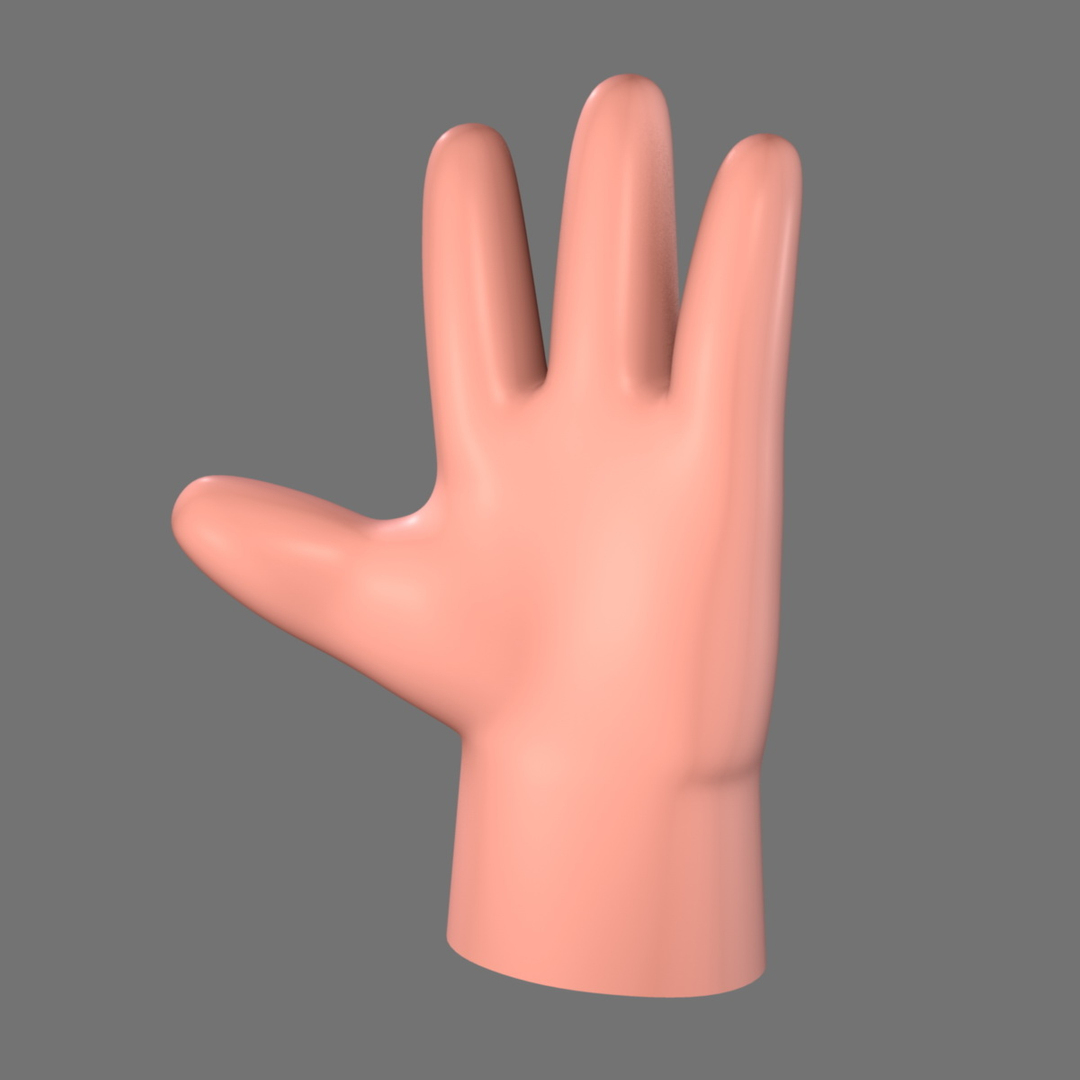 Cartoon Hand Toon 3d Model