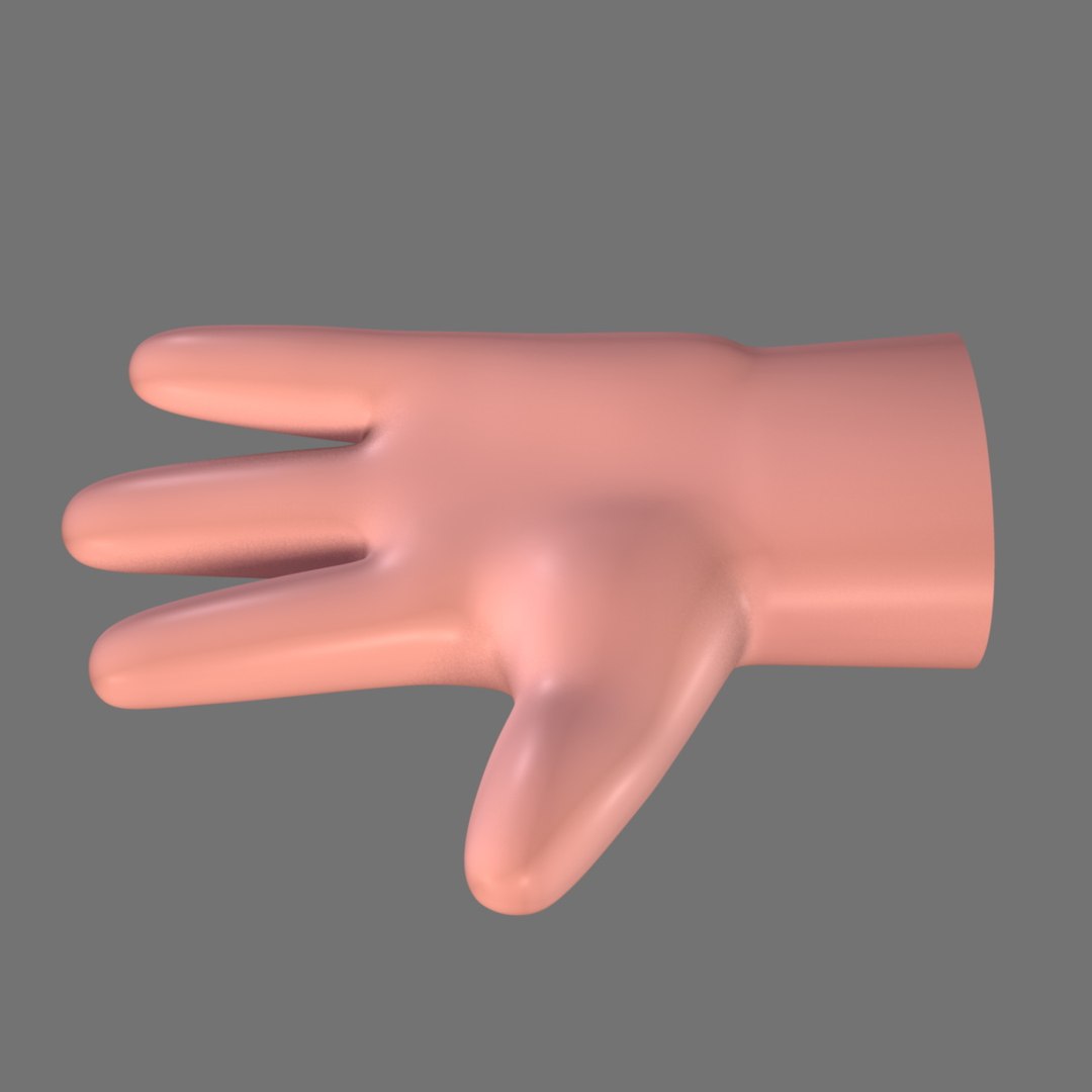cartoon hand toon 3d model