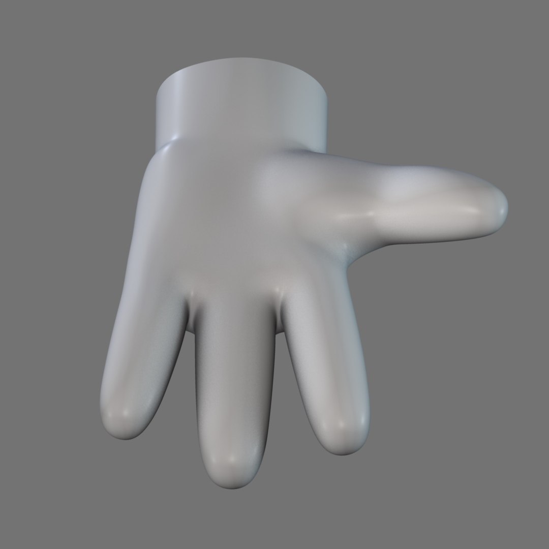 cartoon hand toon 3d model