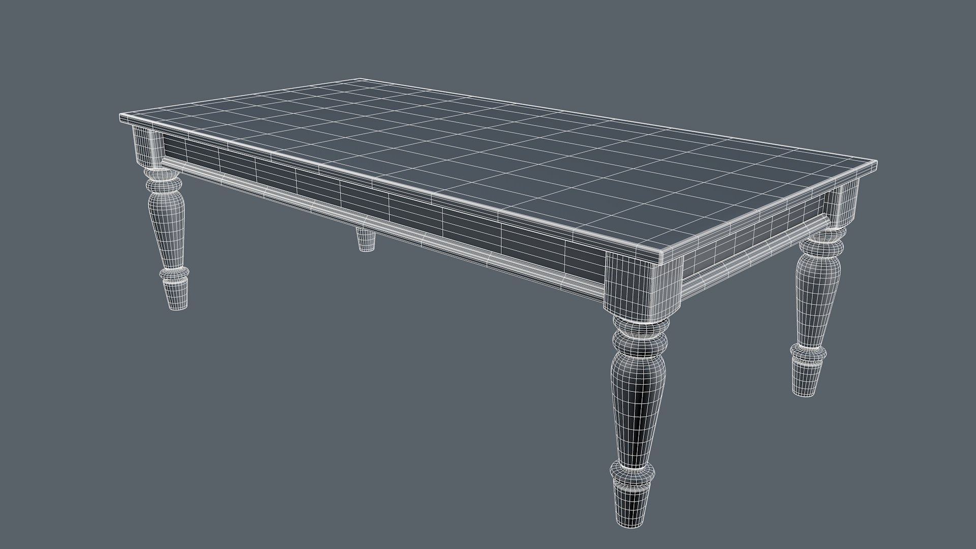Farmhouse Table 3D Model - TurboSquid 1400216