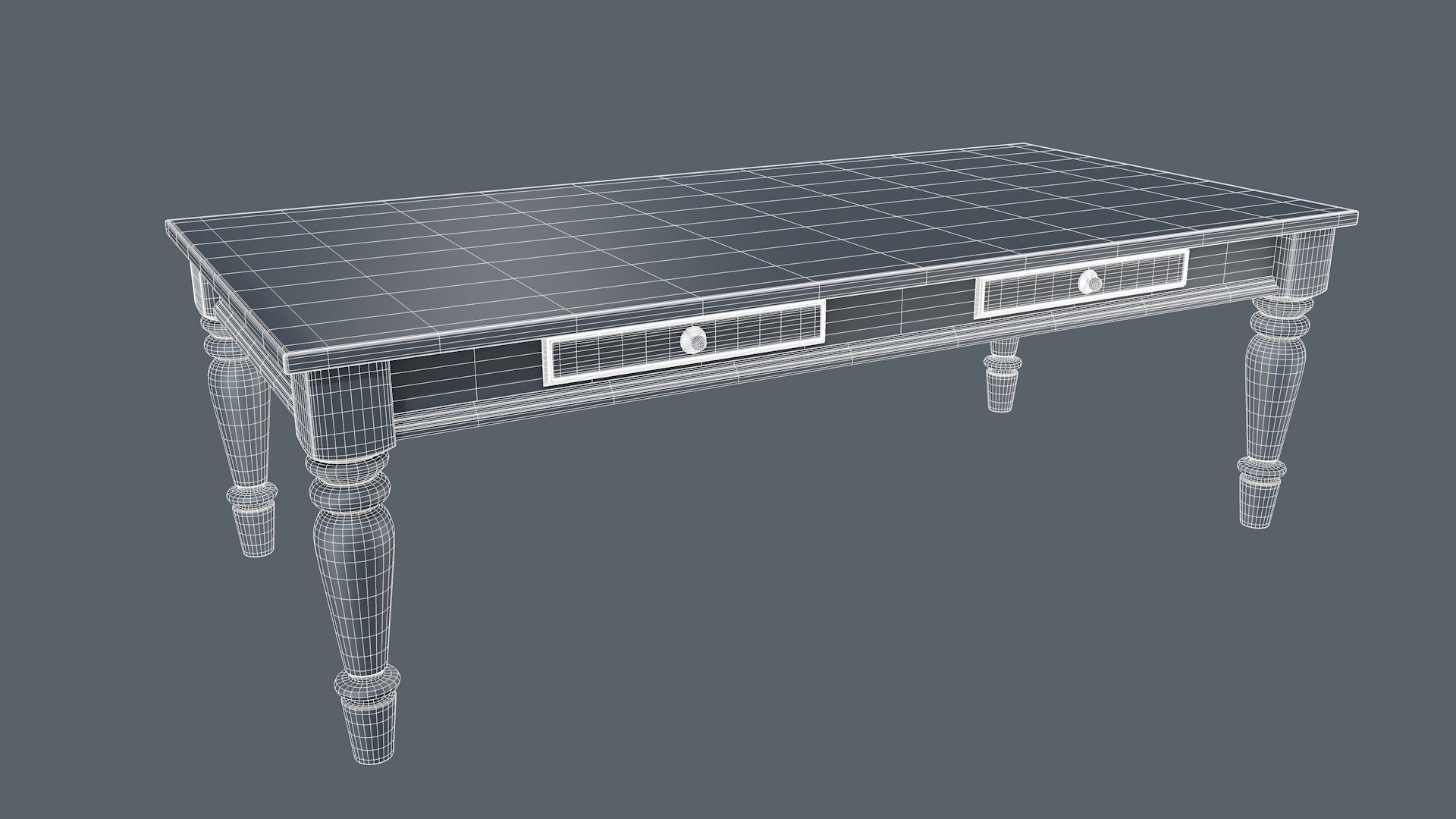 Farmhouse Table 3D Model - TurboSquid 1400216