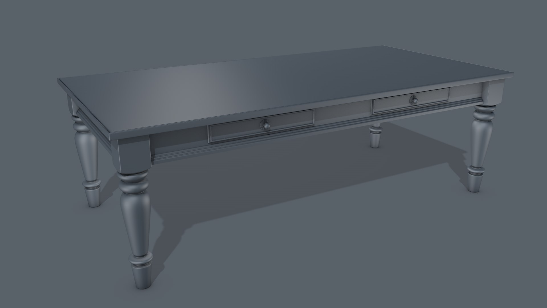 Farmhouse Table 3D Model - TurboSquid 1400216