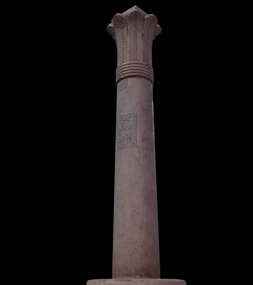 Ancient Egypt PalmColumn 3D Model - TurboSquid 2369286