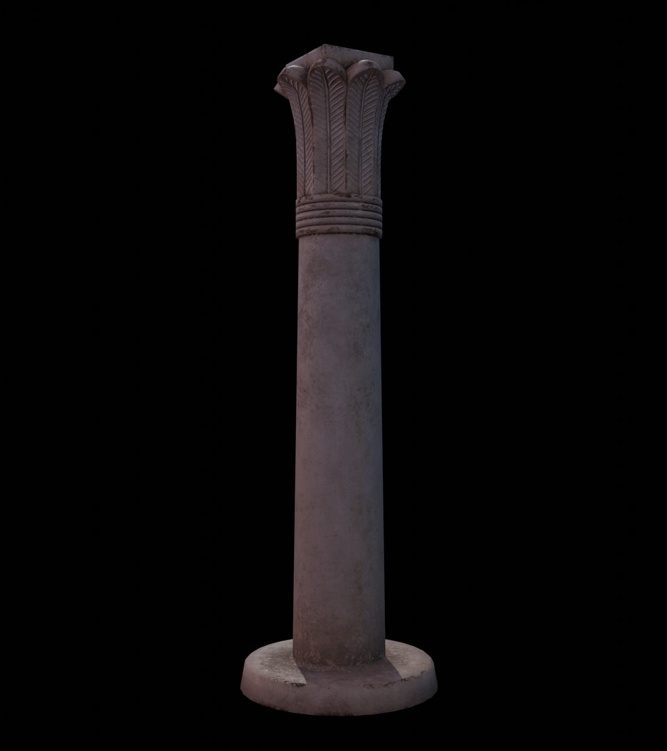 Ancient Egypt PalmColumn 3D Model - TurboSquid 2369286