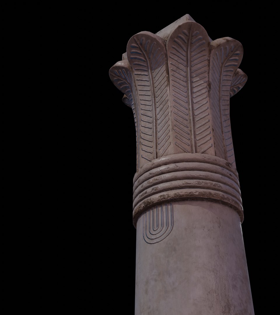 Ancient Egypt PalmColumn 3D Model - TurboSquid 2369286