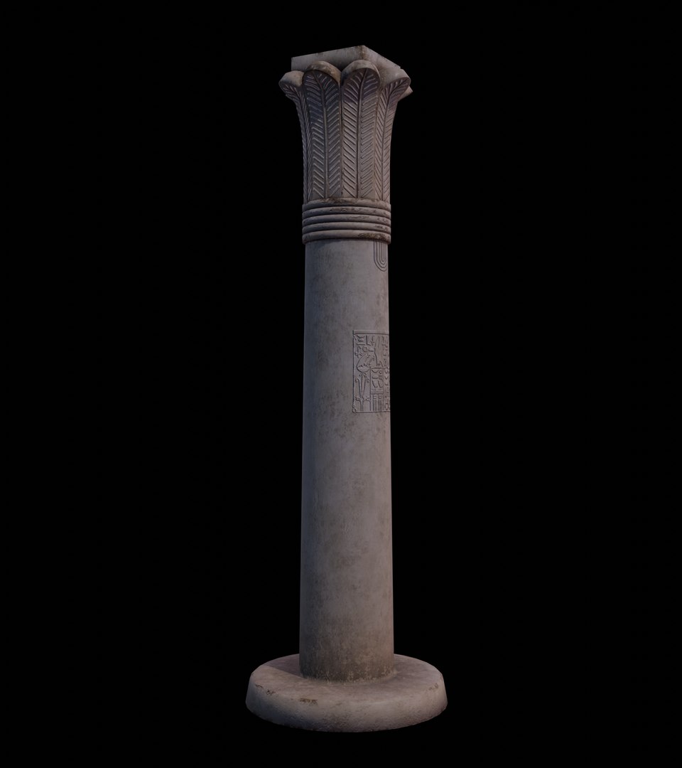 Ancient Egypt PalmColumn 3D Model - TurboSquid 2369286