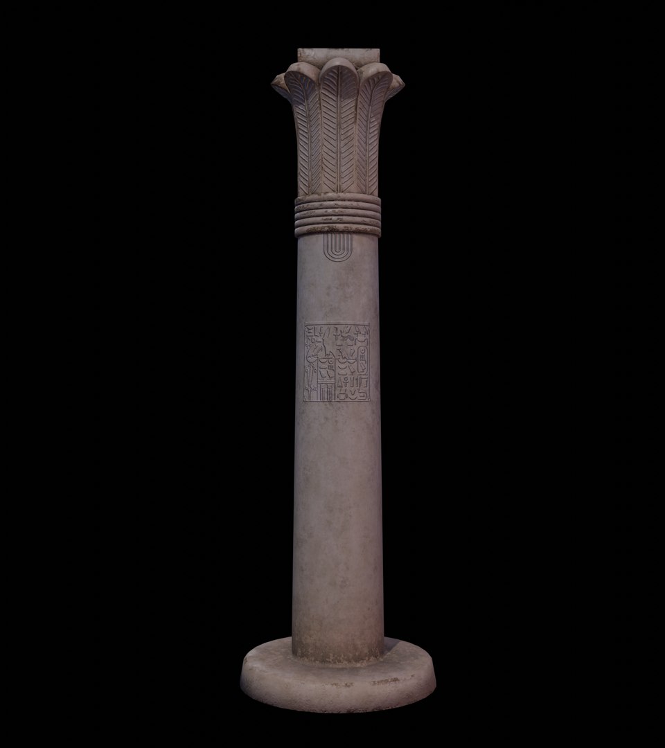 Ancient Egypt PalmColumn 3D Model - TurboSquid 2369286