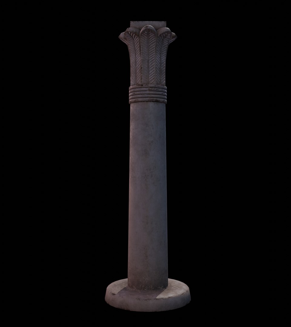 Ancient Egypt PalmColumn 3D Model - TurboSquid 2369286